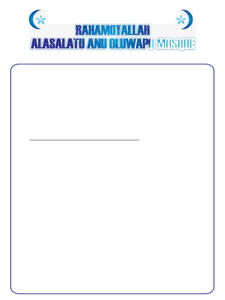 Zainab Mosque Reference Letter | PDF