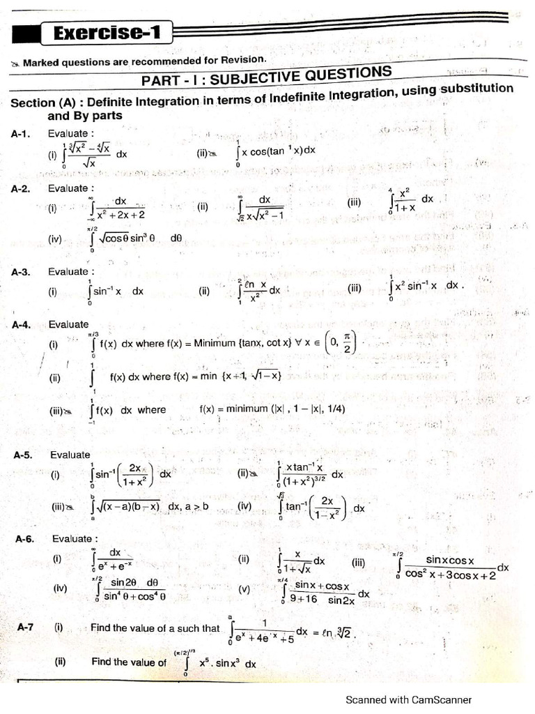 Definite Integration | PDF