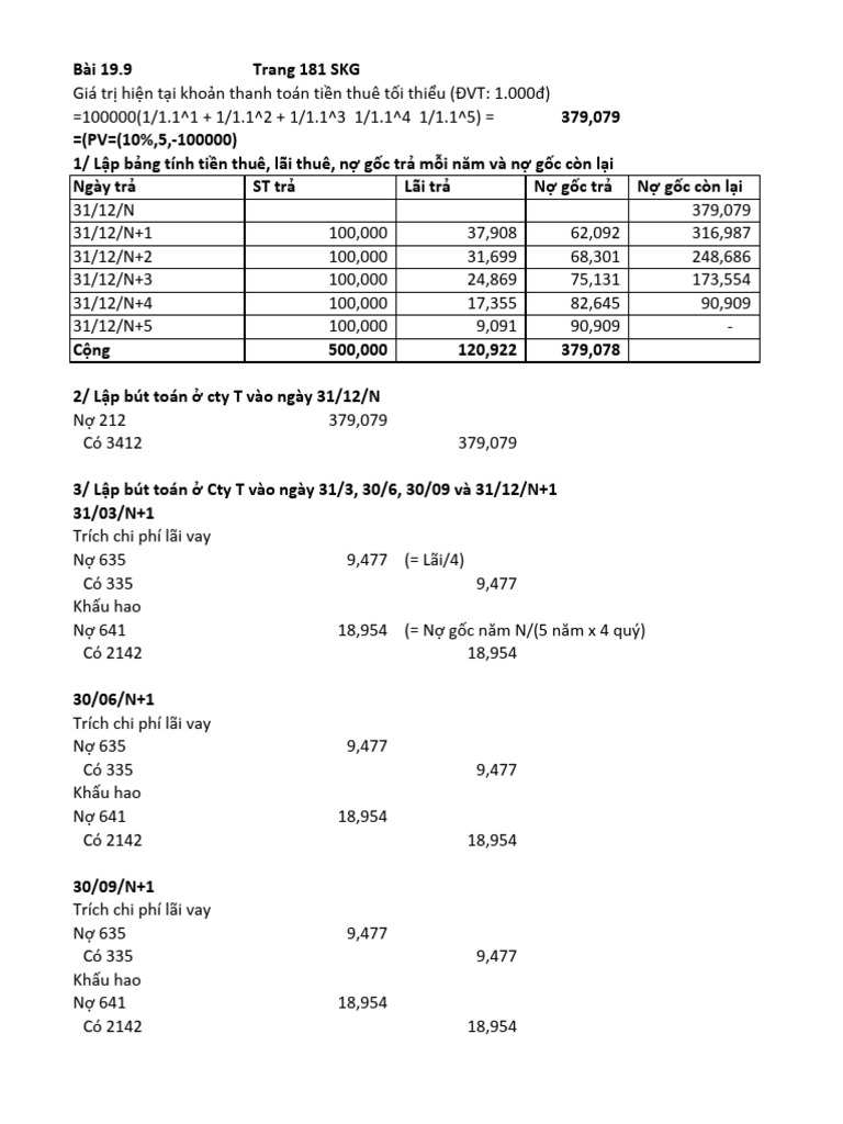 KTTC3 - Bài tập C19 | PDF