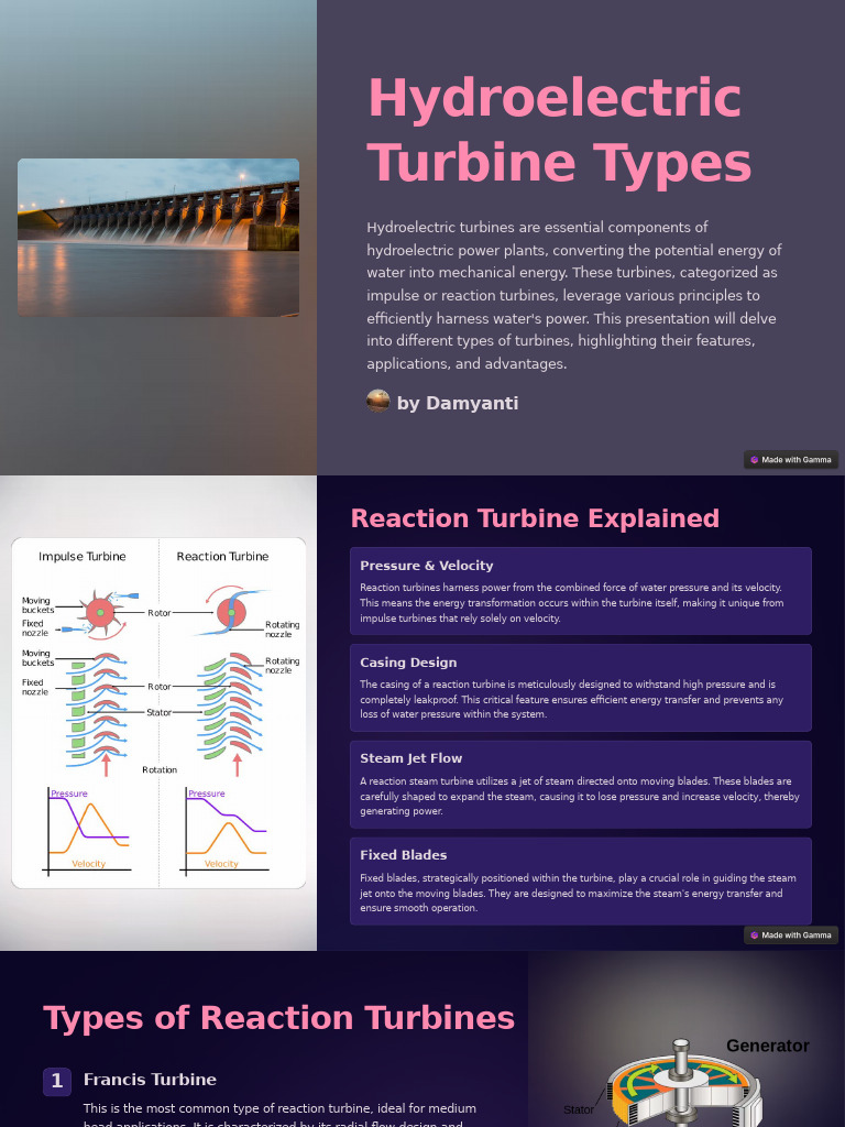 Hydroelectric Turbine Types | PDF