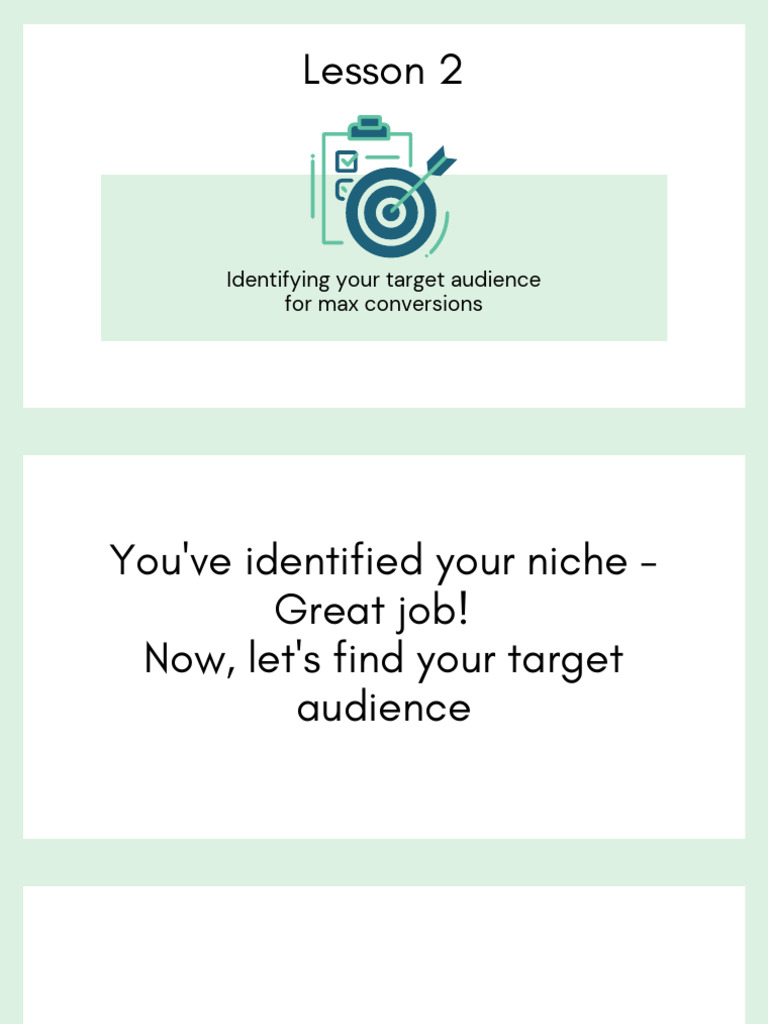 Week 1 Identify Target Audience | PDF