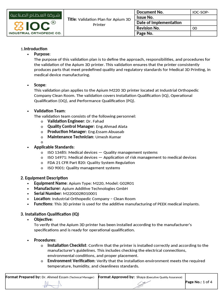 3D Printer Validation | PDF