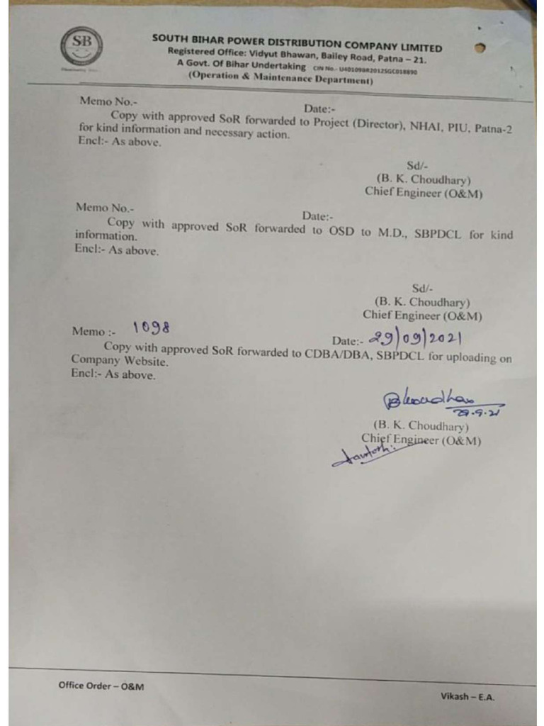 SBPDCL Sor 2021 1 | PDF