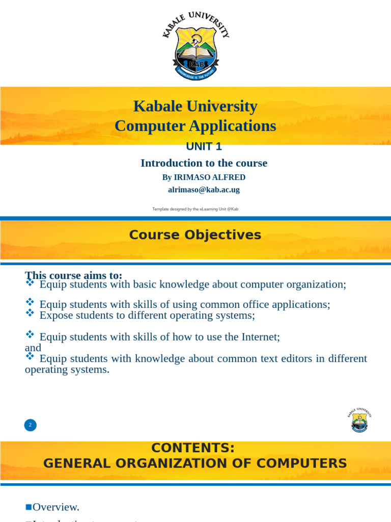 Unit 1 Introduction To The Course | PDF