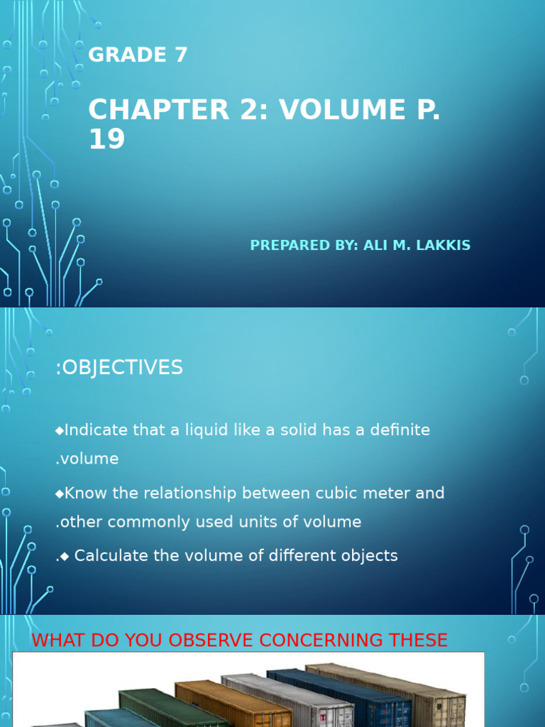 Chapter 2-Volume | PDF