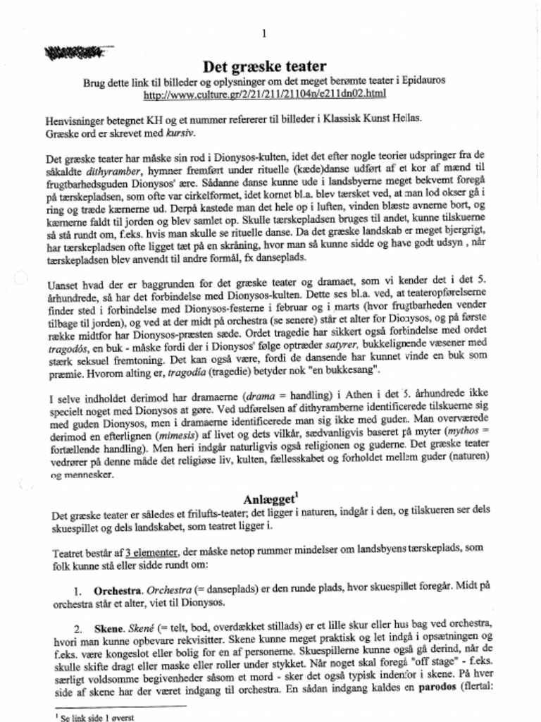Det Græske Teater | PDF