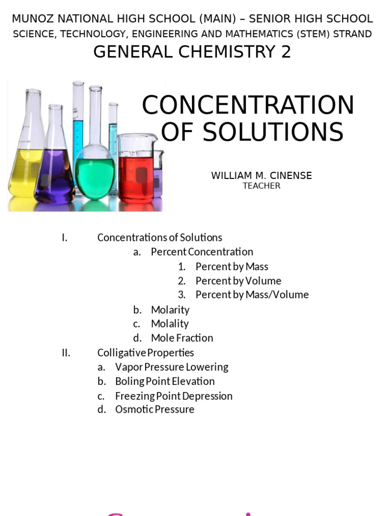 Chapter 2.2 Concentration | PDF