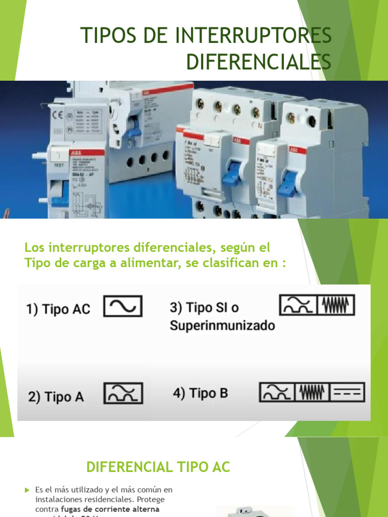 INTERRUPTORES DIFERENCIALES | PDF