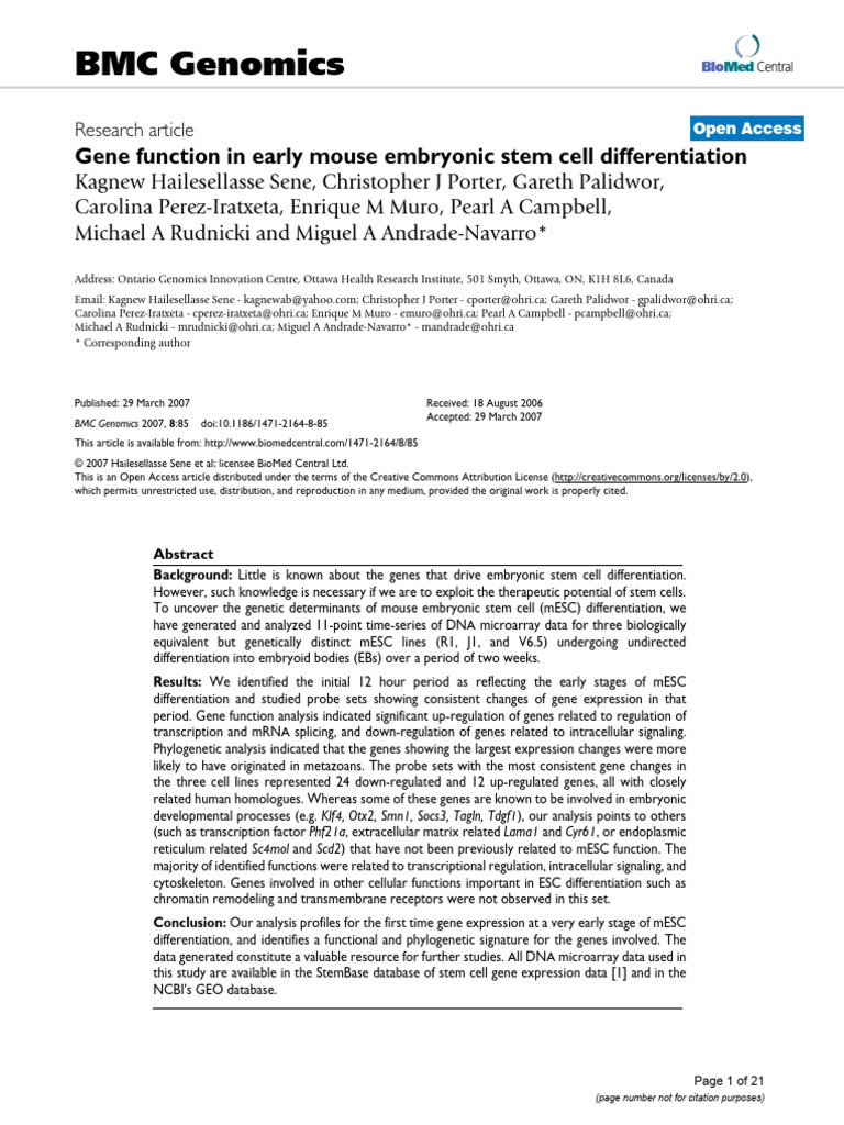 Article 4-Stem Cell | PDF | Cellular Differentiation | Cell Signaling