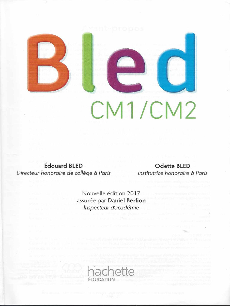 Bled CM1-CM2 Édition 2017 | PDF