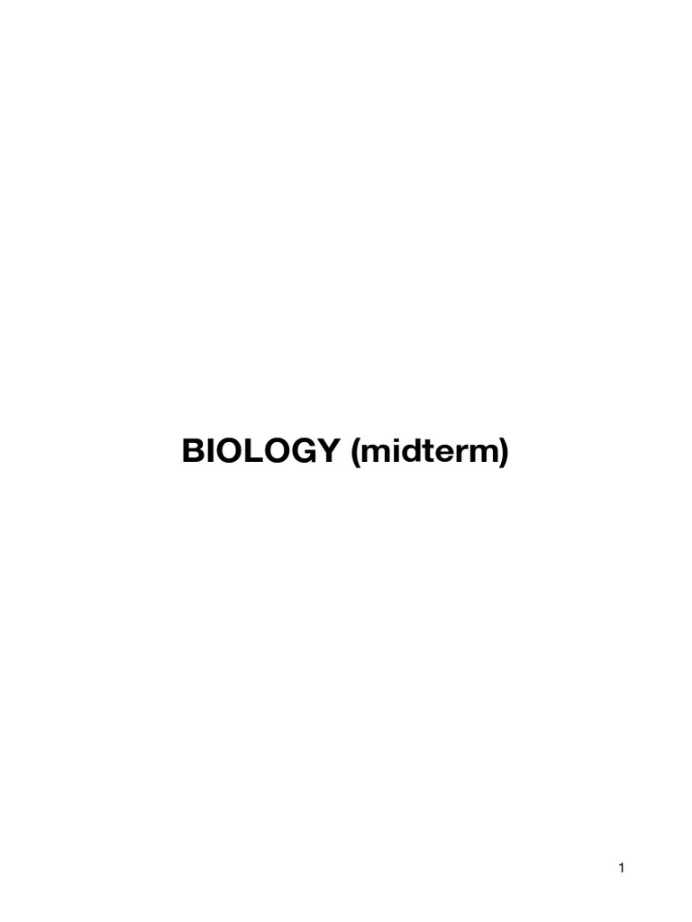 Biology Midterm | PDF
