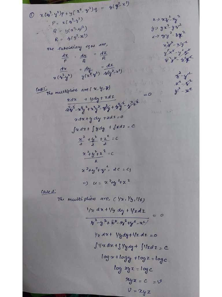 Lagrange's Linear Eqn | PDF