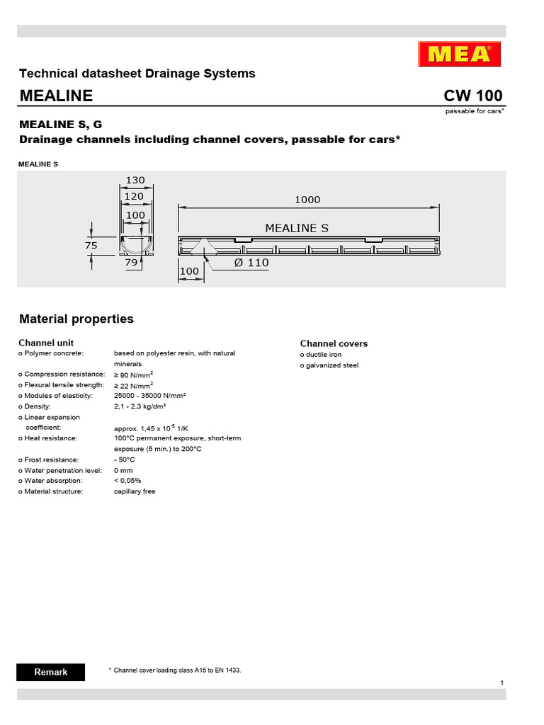 Mealine S G Data Sheet | PDF
