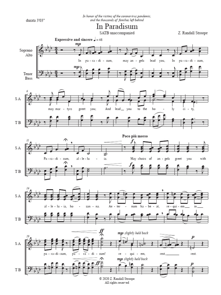 In Paradisum Score | PDF