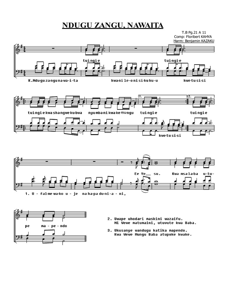 Ndugu Zangu, Nawaita | PDF