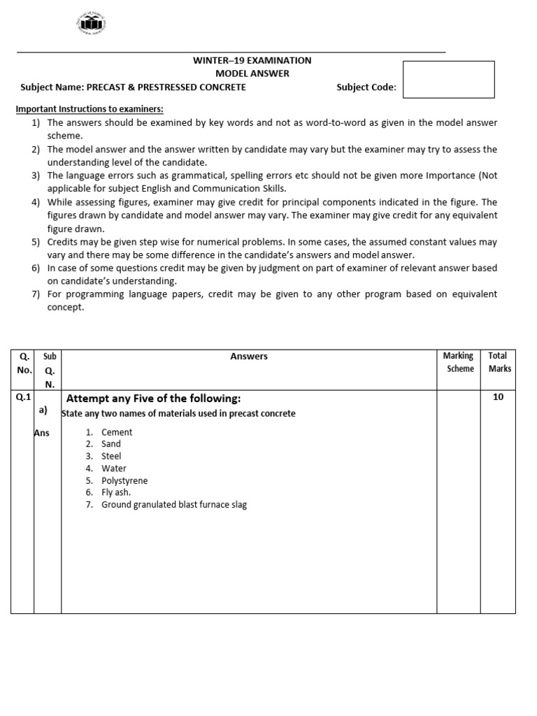 2019 Winter Model Answer Paper (Msbte Study Resources) | PDF