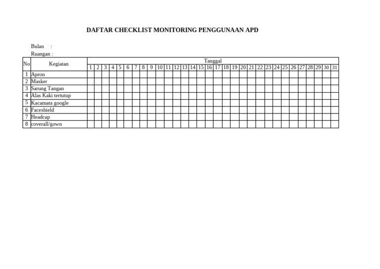 Checklist Apd | PDF
