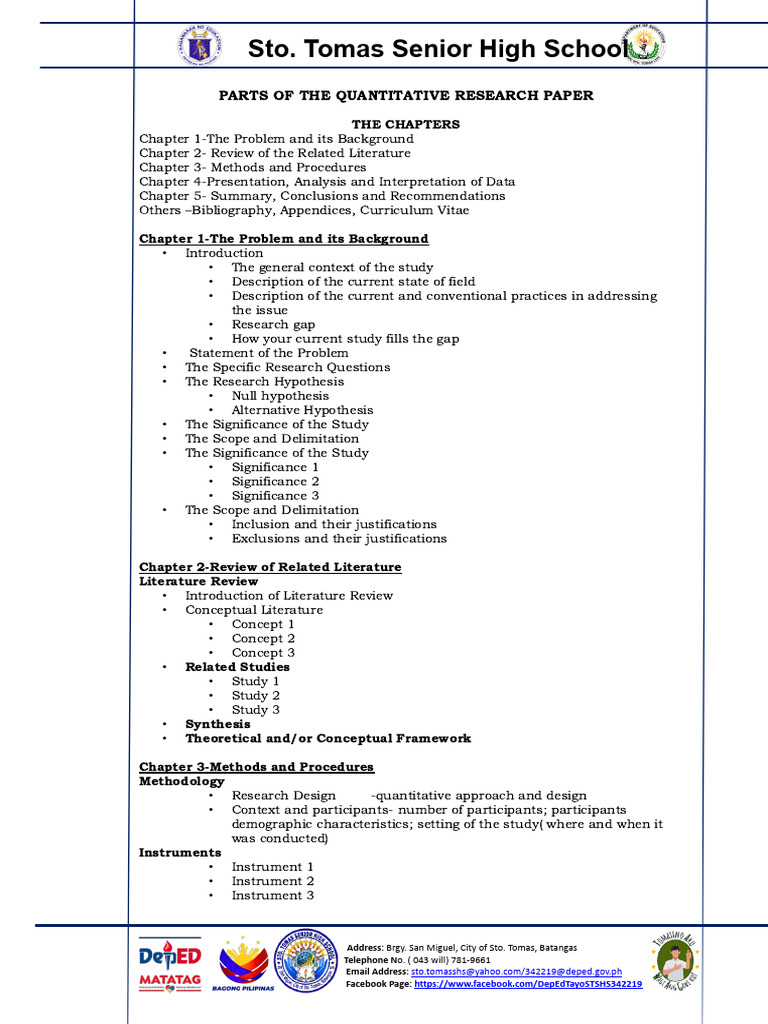 Practical Research 2 Research Manuscript Template | PDF | Second ...