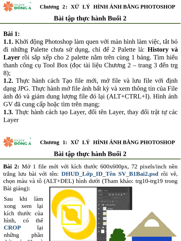 Buoi 2 - Bài tập B2 - Đồ họa Photoshop | PDF