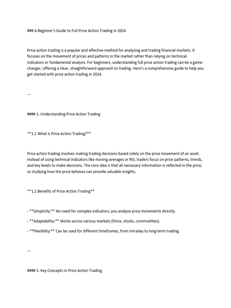 A Beginner Guide To Trading Pdf