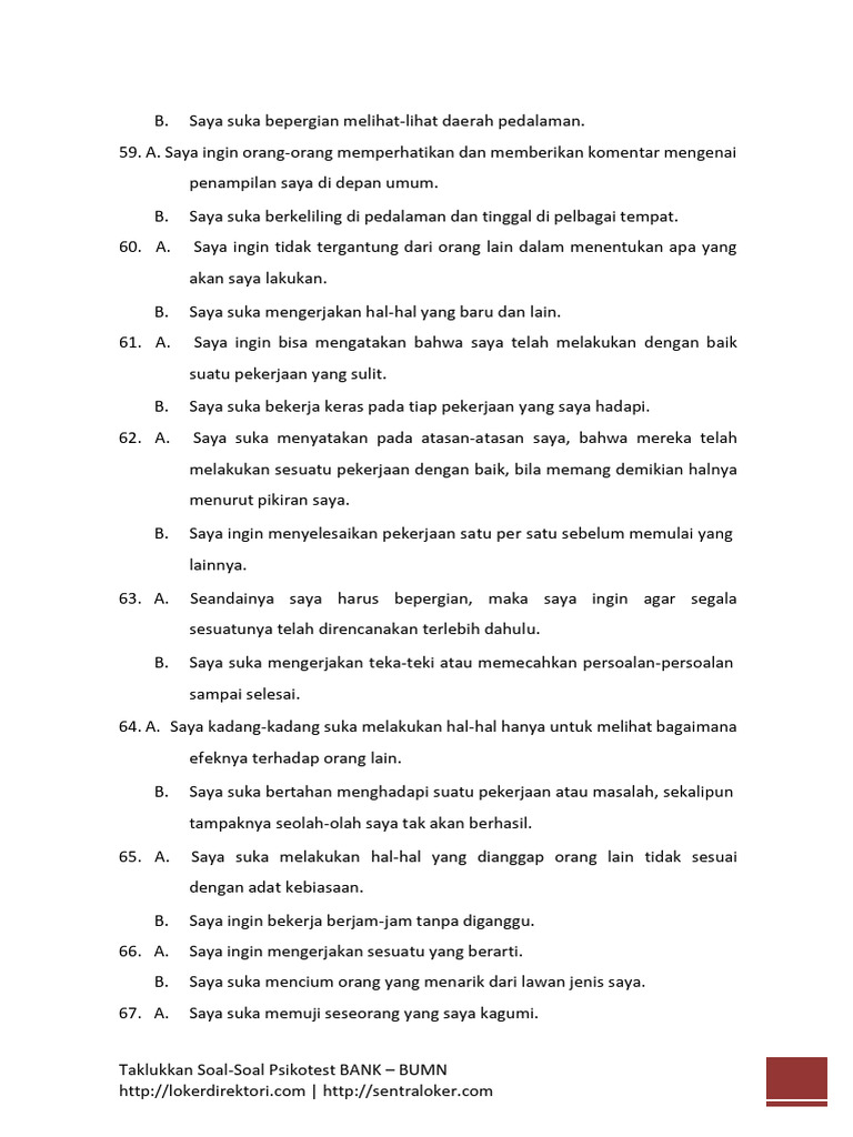 Psikotest Contoh - Soal - Psikotest - Hal28 | PDF