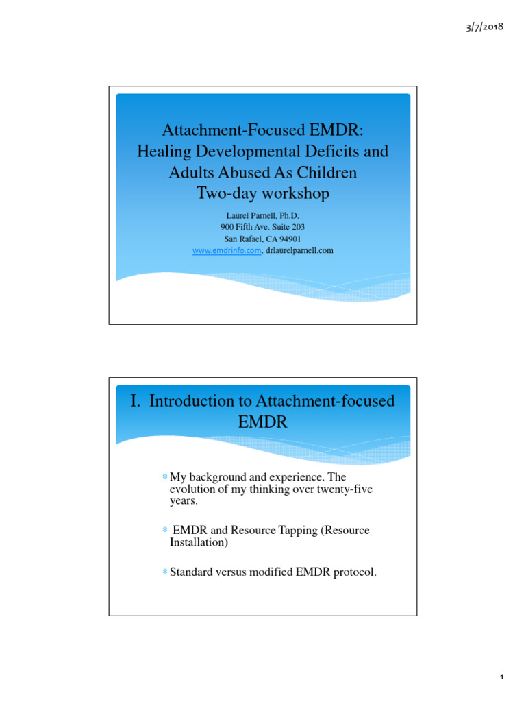 Attachment - EMDR - Powerpoint Slides Modified 2 Slides Page | PDF