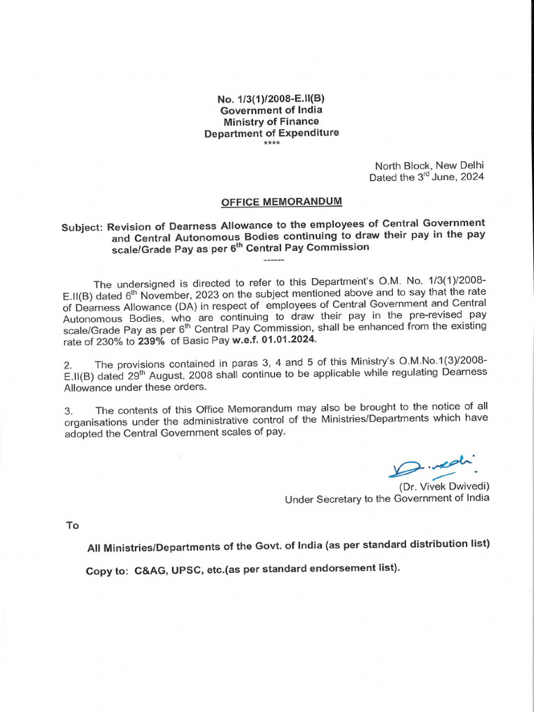 DA As Pe 6th CPC Eng | PDF