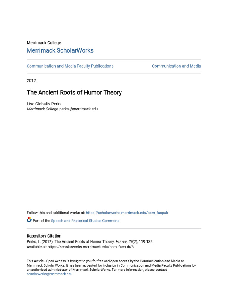 The Ancient Roots of Humor Theory | PDF