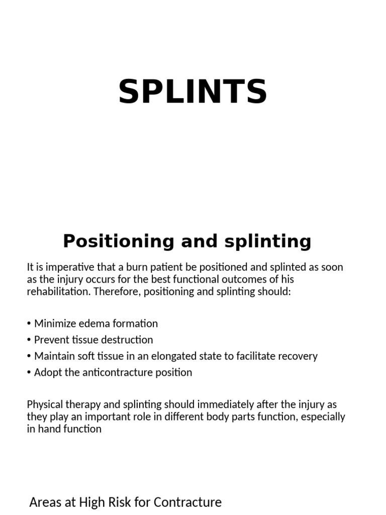 Burns Splints | PDF