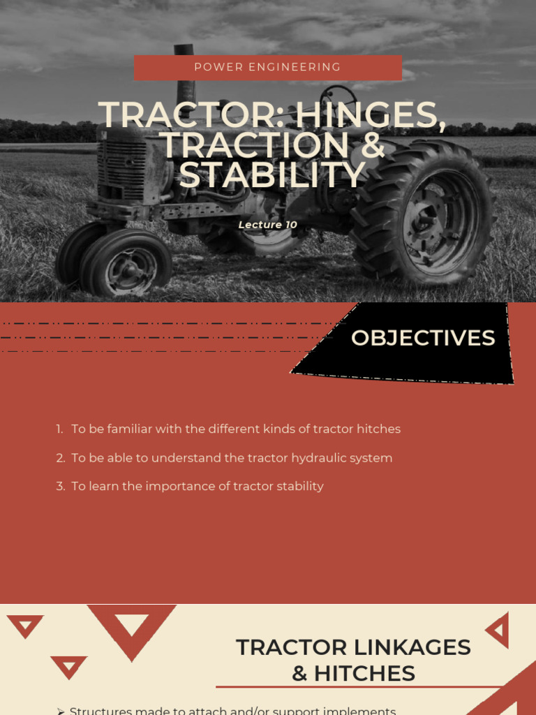 Lecture 10 Tractor Hinges Traction and Stability | PDF | Tractor ...