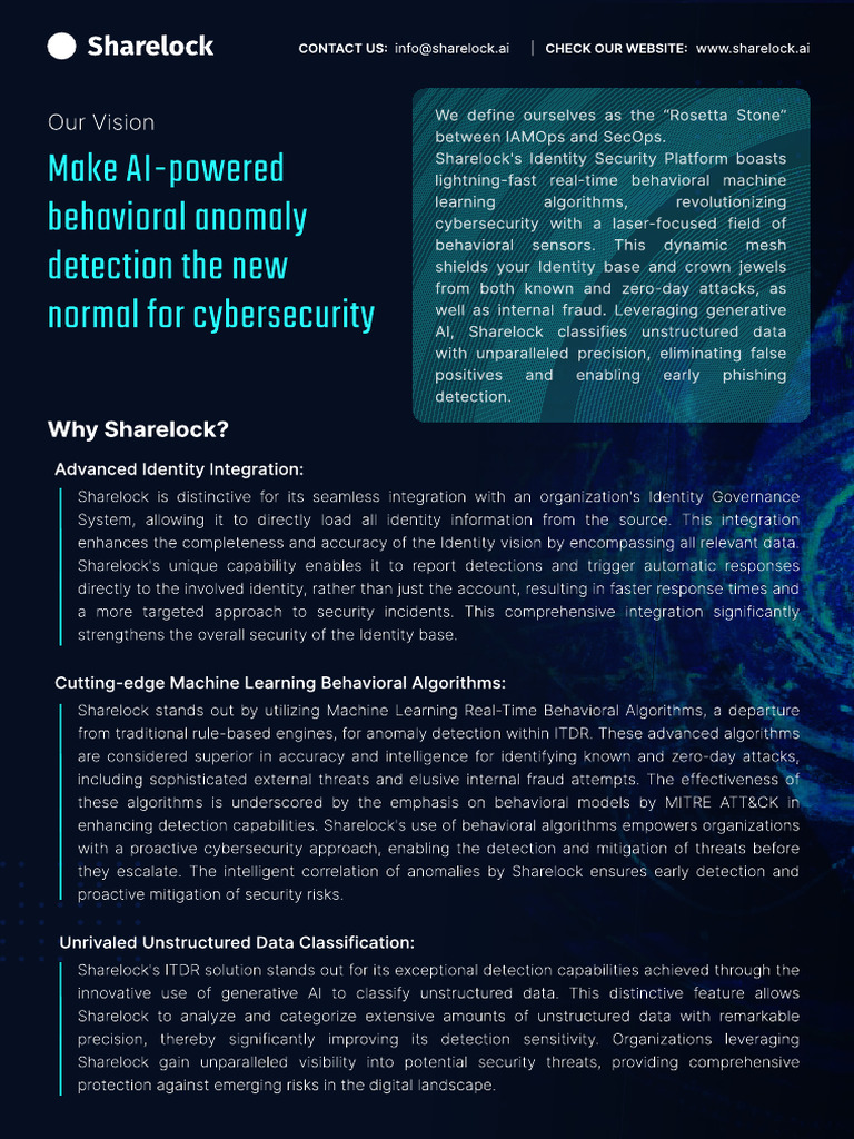 Sharelock Identity Security Platform - Brochure | PDF