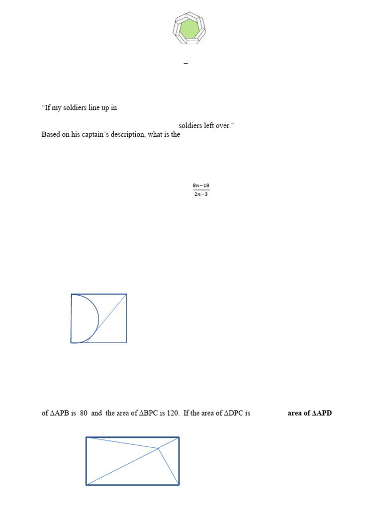 WMTC Junior Level Problems 2022 | PDF | Area | Numbers