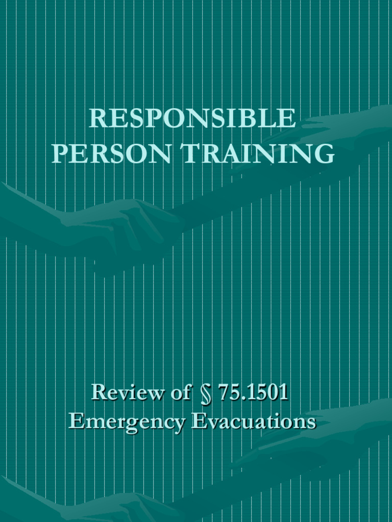 Responsible Person Emergency Evacuation | PDF