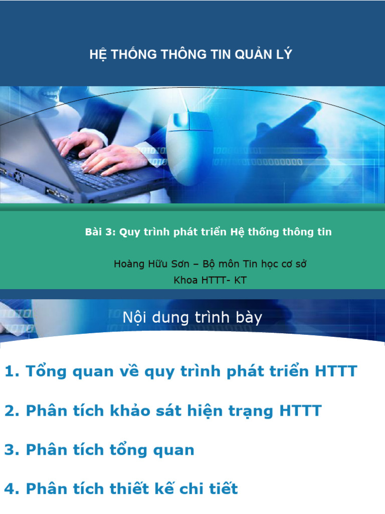bài 3 - quy trình phát triển HTTT | PDF