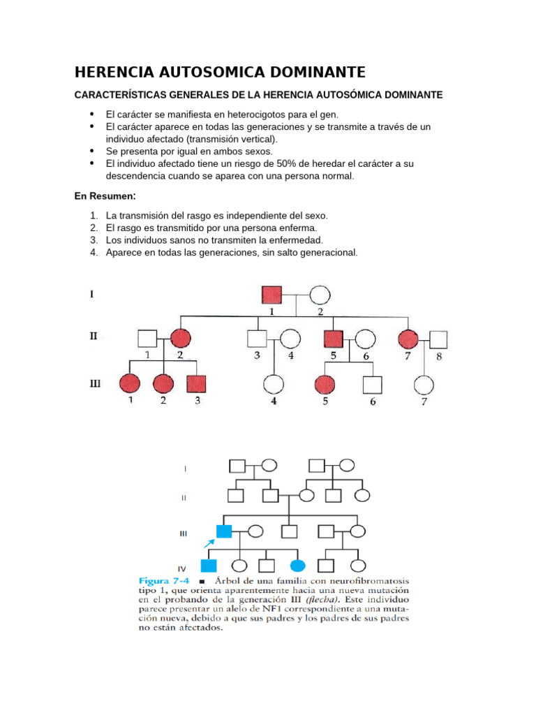 Herencia Autosómica: Dominante y Recesiva | PDF | Alelo | Dominancia ...