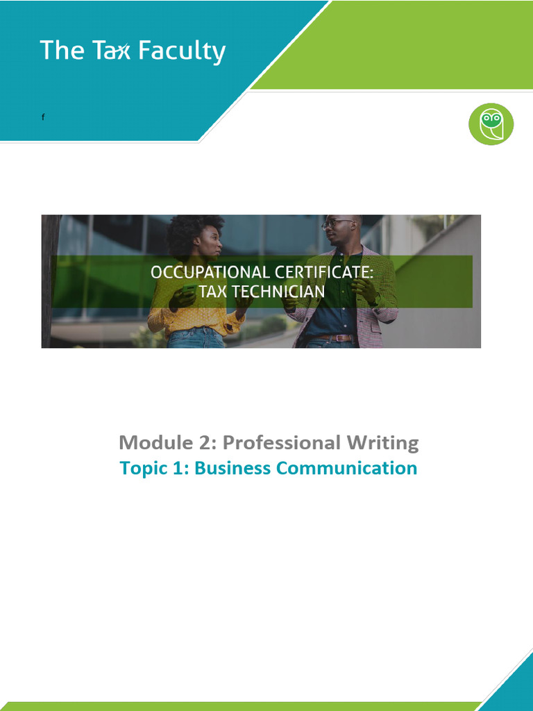 Topic 1 Business Communication TT | PDF