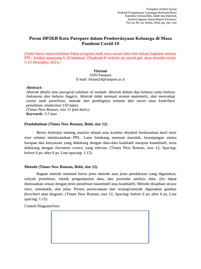 Template Artikel Jurnal PPL FUAD 2021 | PDF