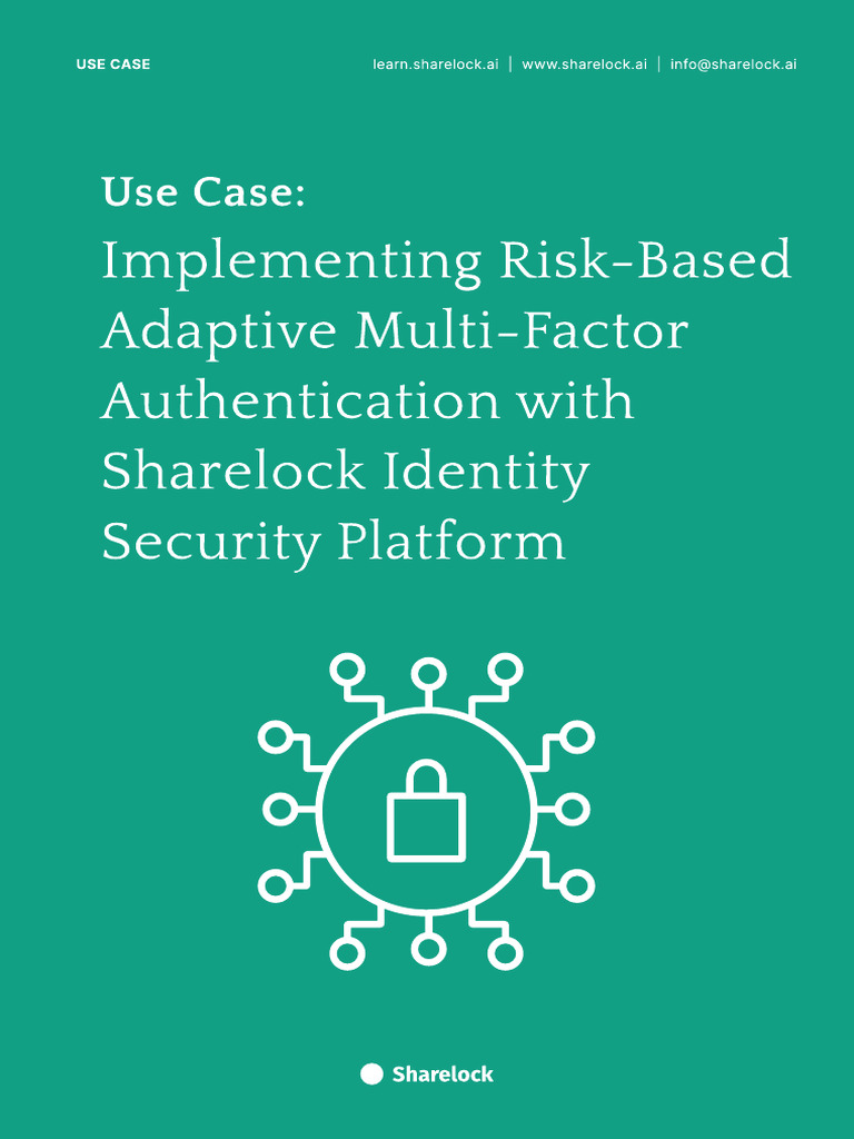 Use Cases - Implementing Risk-Based Adaptive Multi-Factor Authentication With Sharelock Identity ...