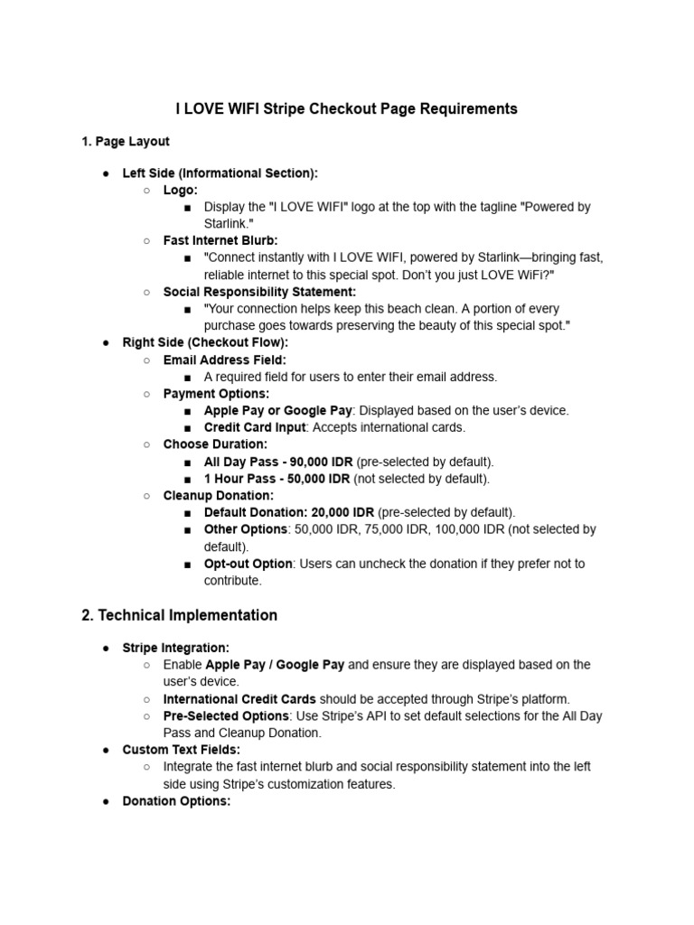 Stripe Checkout Page Requirements | PDF | Point Of Sale | Computers