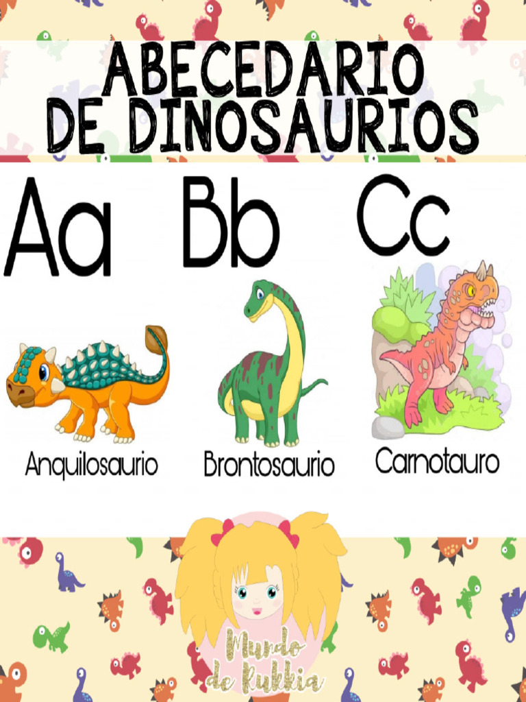 Abecedario de Dinosaurios Recopilado Por Mundo de Rukkia | PDF