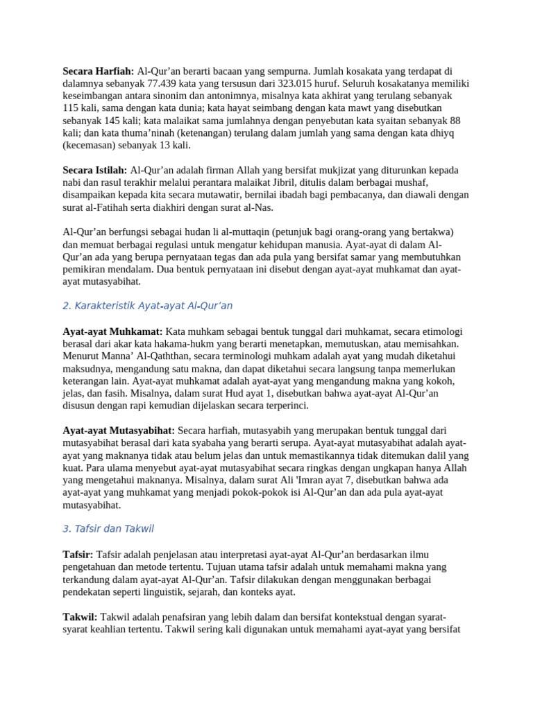 Karakteristik Ayat | PDF