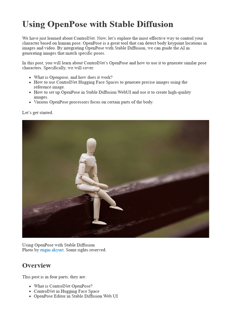 Using OpenPose With Stable Diffusion | PDF