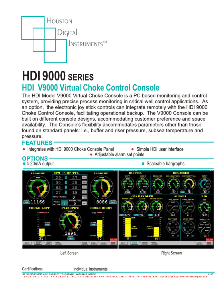 HDIV 9000 Choke Control Console | PDF