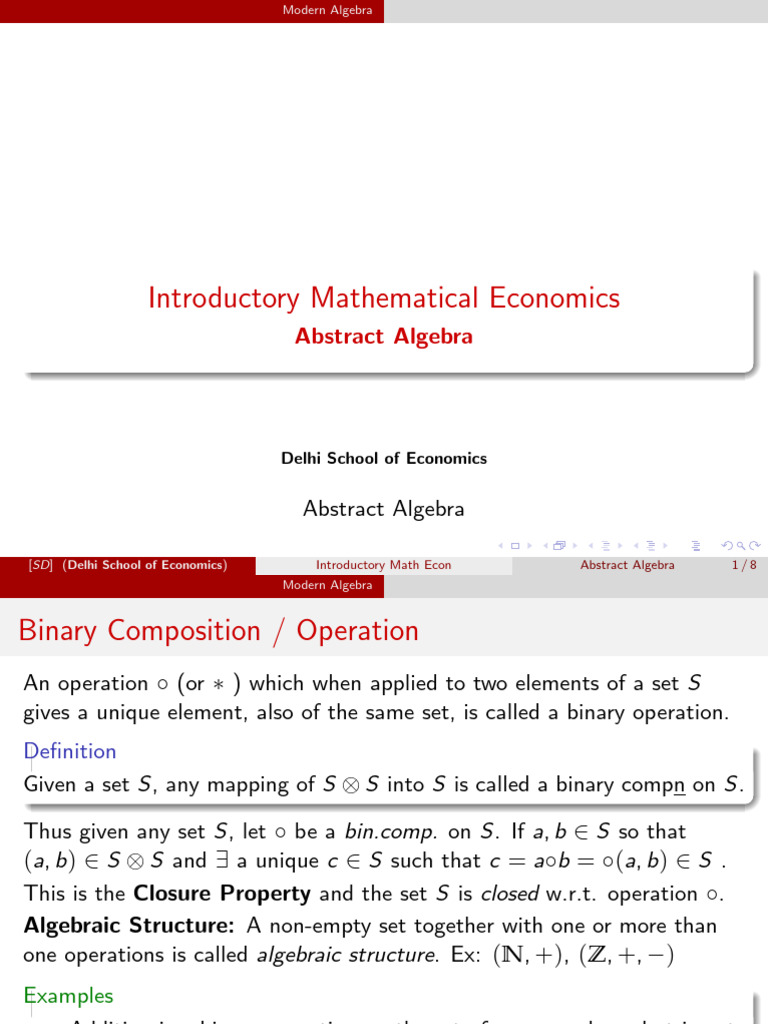 EC002 Modern Algebra-2 | PDF