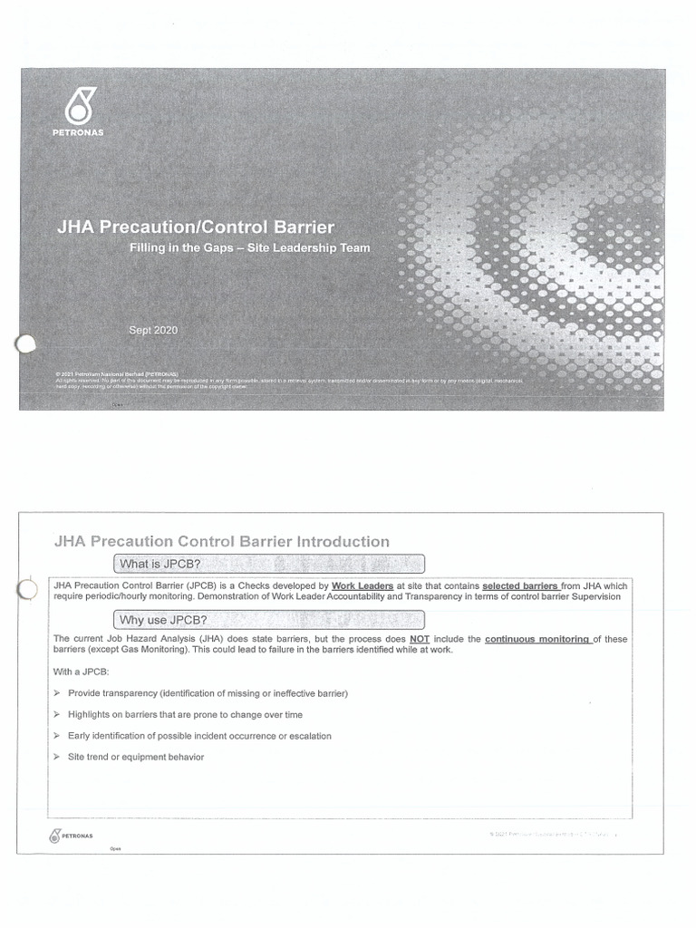 GUIDELINES ON JHA PRECAUTION_CONTROL BARRIER_JPCB | PDF