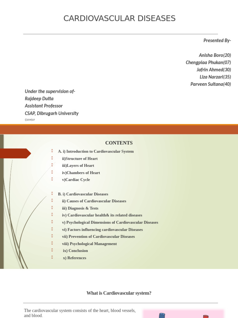 Cardiovascular diseases ppt RD new [Autosaved] | PDF