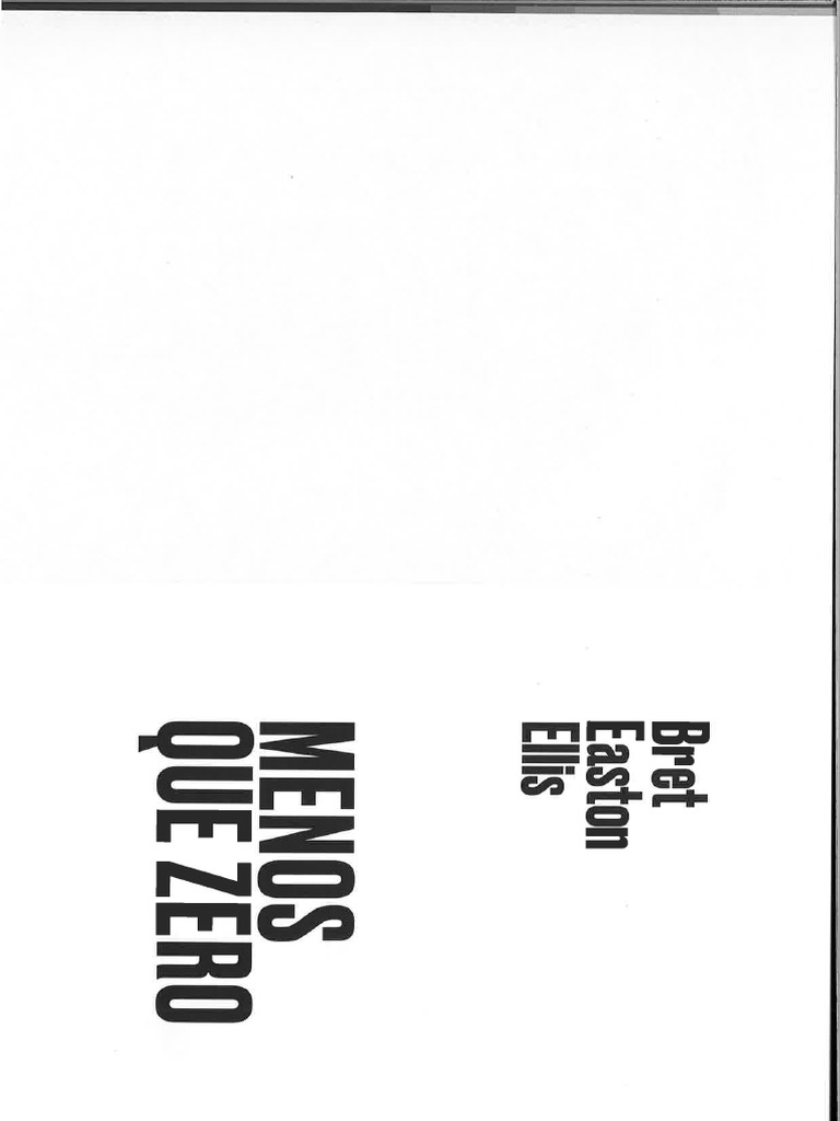 Menos Que Zero | PDF