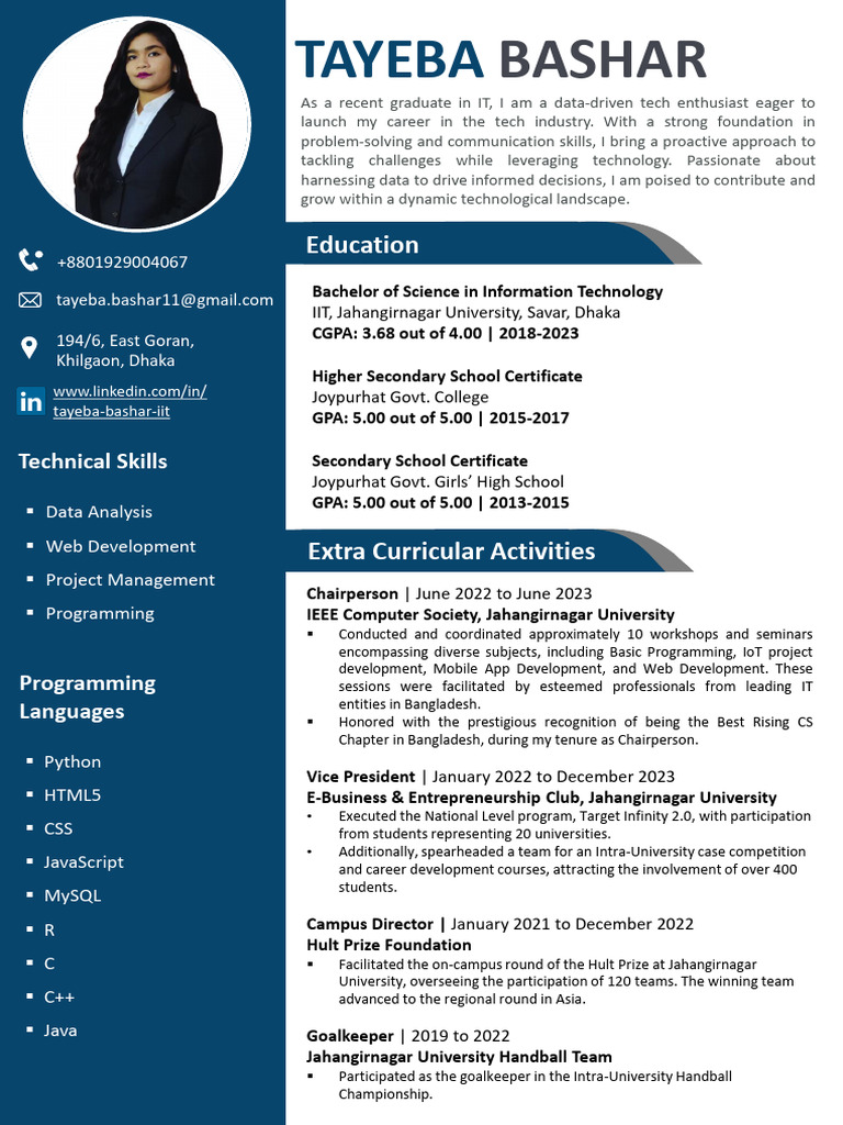 Tayeba Bashar Resume | PDF