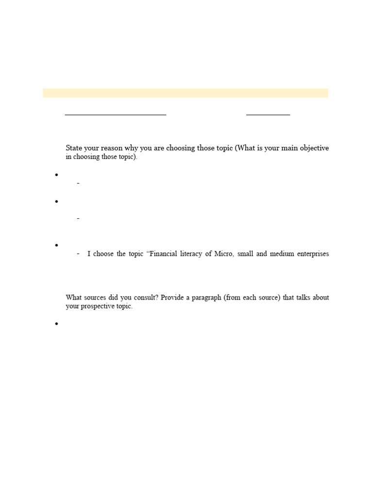 Activity1 V2 Choosing Your Topic | PDF
