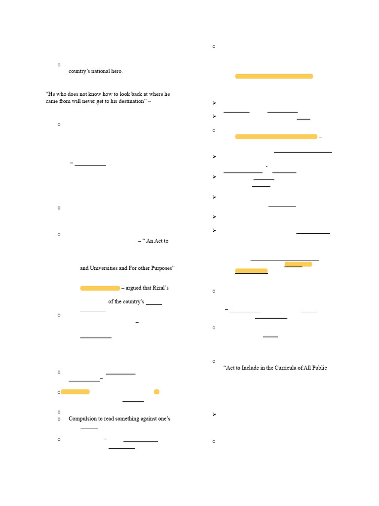 Rizal Midterm Summary | PDF
